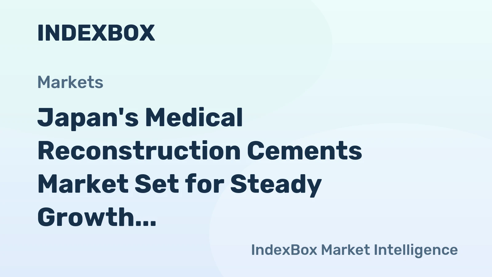 Japan's Medical Reconstruction Cements Market Set for Steady Growth with 1.2% CAGR Through 2035