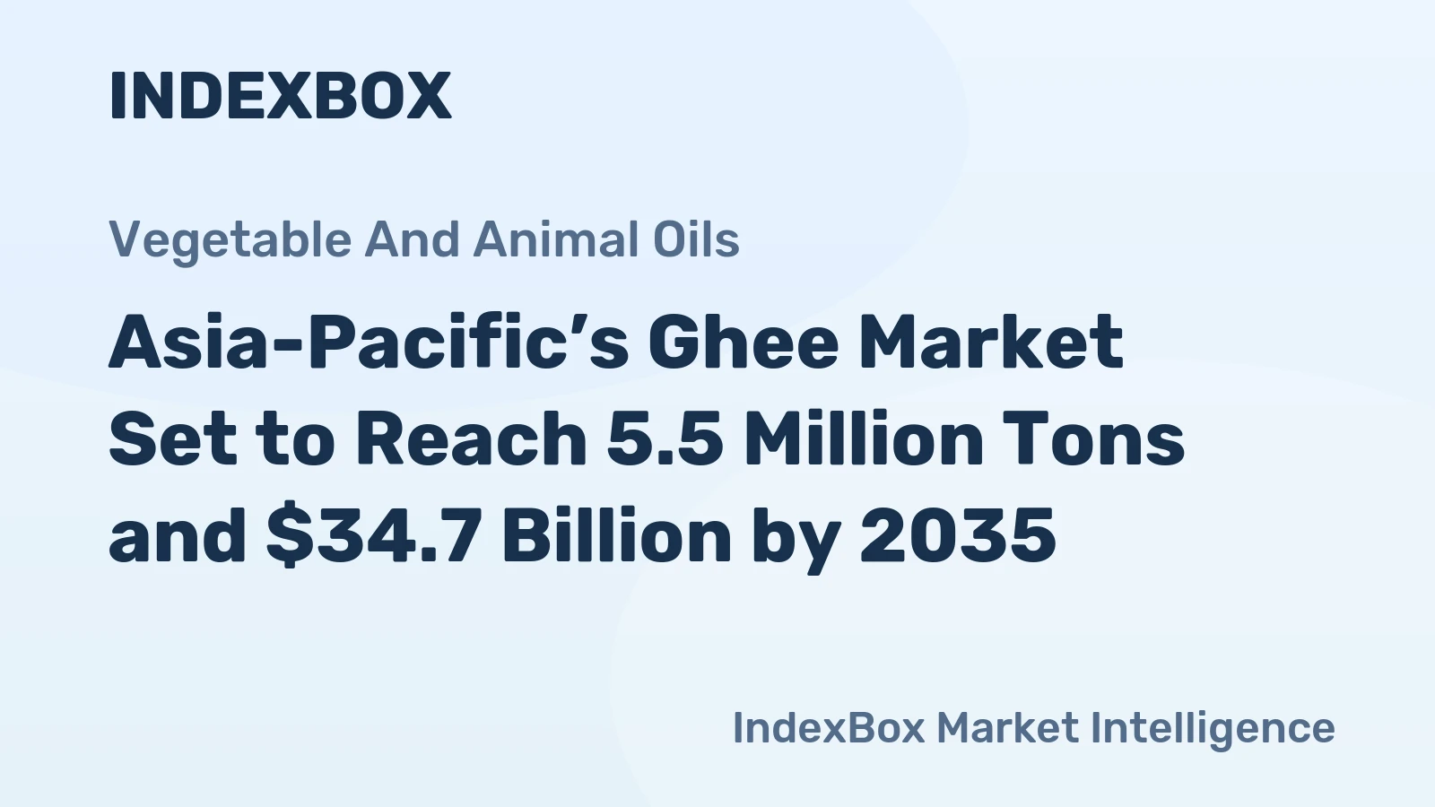 Asia-Pacific’s Ghee Market Set to Reach 5.5 Million Tons and $34.7 Billion by 2035