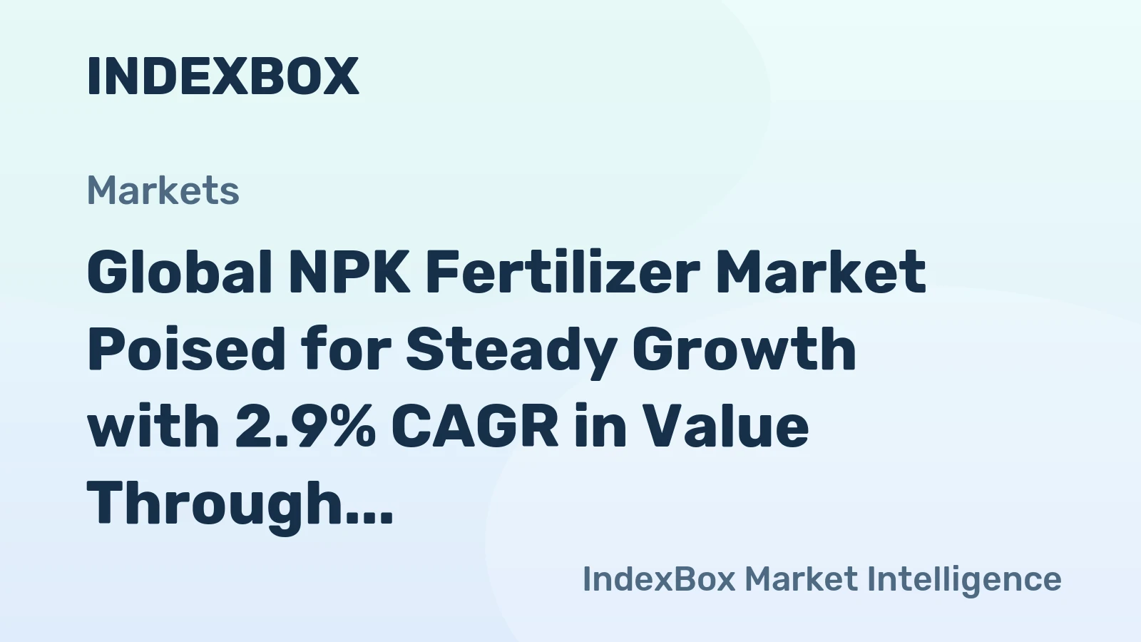 Global NPK Fertilizer Market Poised for Steady Growth with 2.9% CAGR in Value Through 2035