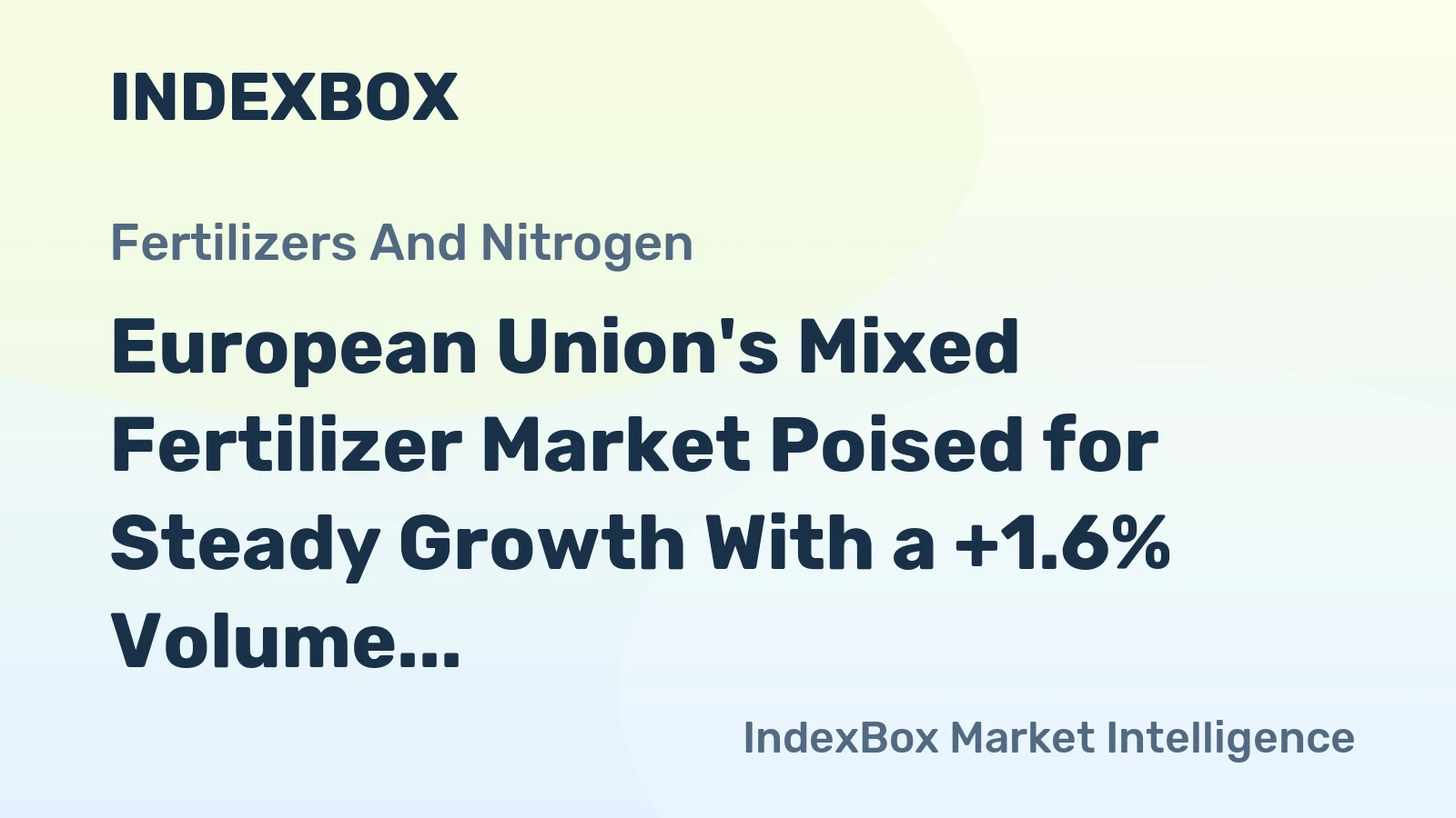 European Union's Mixed Fertilizer Market Poised for Steady Growth With a +1.6% Volume CAGR Through 2035