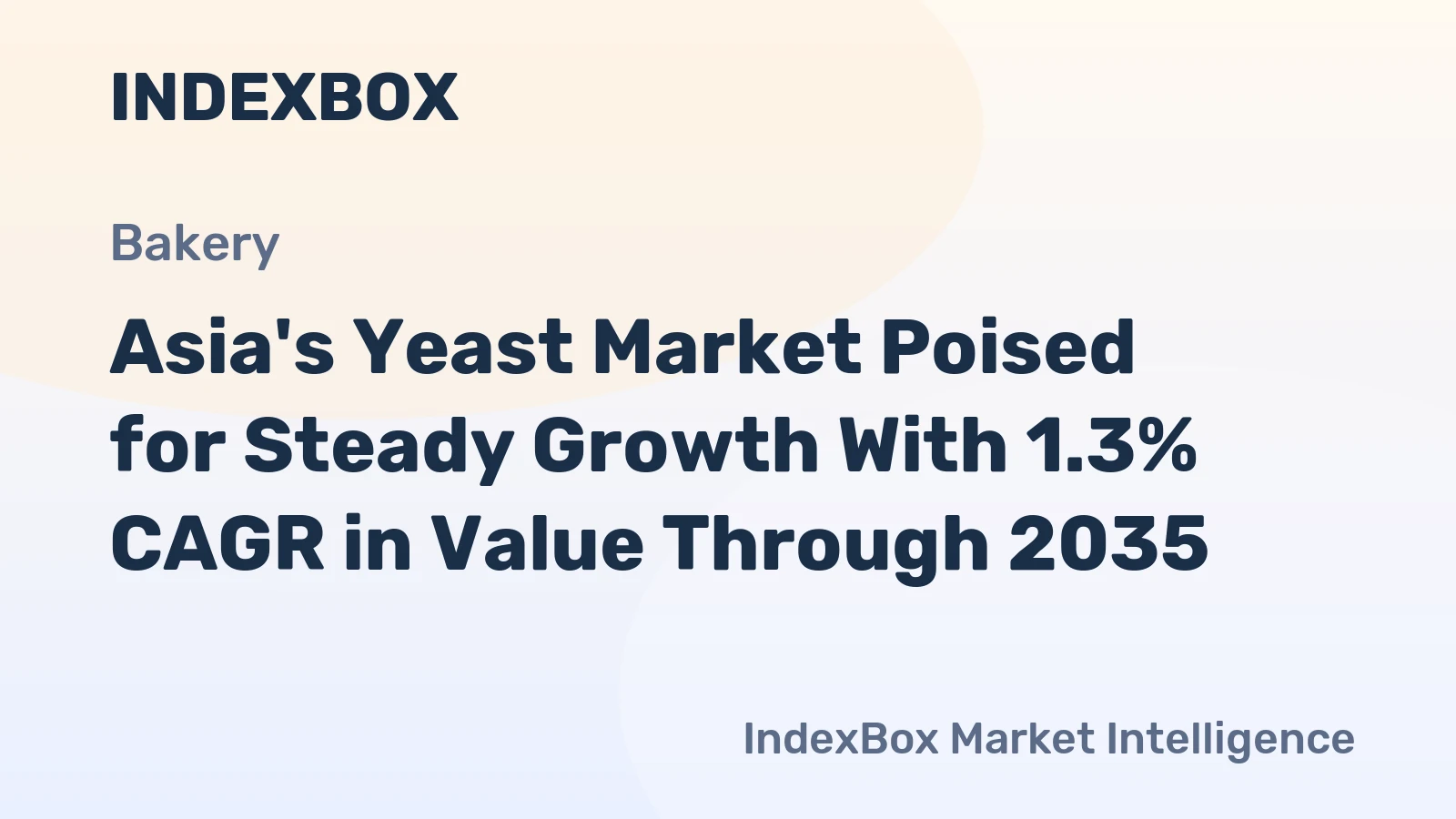 Asia's Yeast Market Poised for Steady Growth With 1.3% CAGR in Value Through 2035