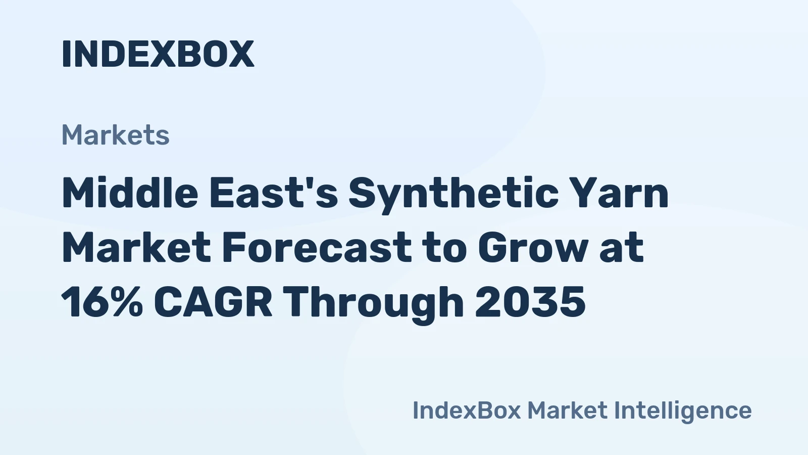 Middle East's Synthetic Yarn Market Forecast to Grow at 16% CAGR Through 2035