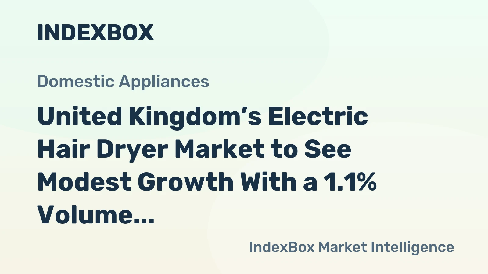 United Kingdom’s Electric Hair Dryer Market to See Modest Growth With a 1.1% Volume CAGR