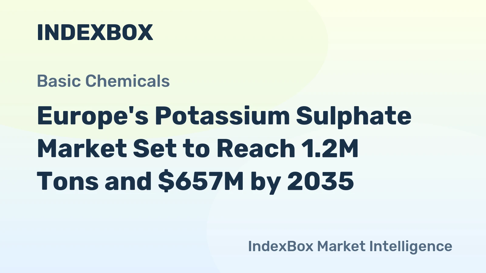 Europe's Potassium Sulphate Market Set to Reach 1.2M Tons and $657M by 2035