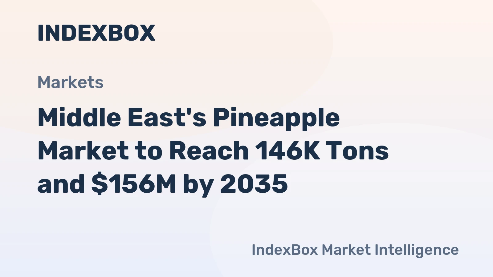 Middle East's Pineapple Market to Reach 146K Tons and $156M by 2035
