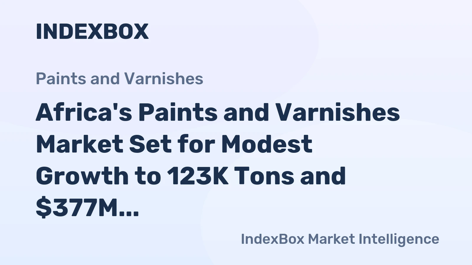 Africa's Paints and Varnishes Market Set for Modest Growth to 123K Tons and $377M