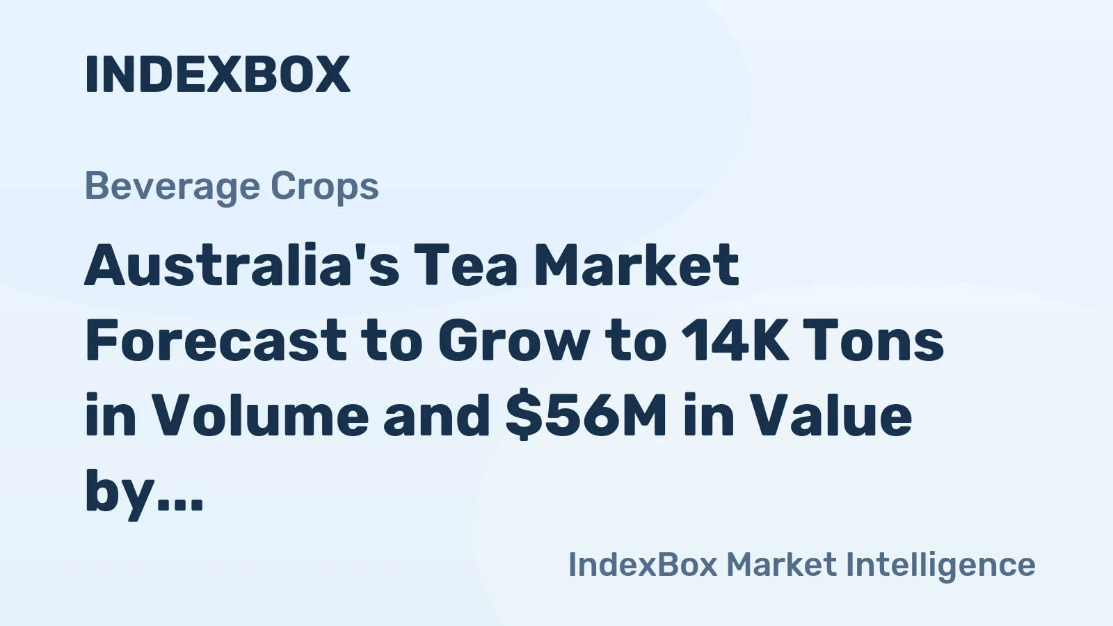 Australia's Tea Market Forecast to Grow to 14K Tons in Volume and $56M in Value by 2035