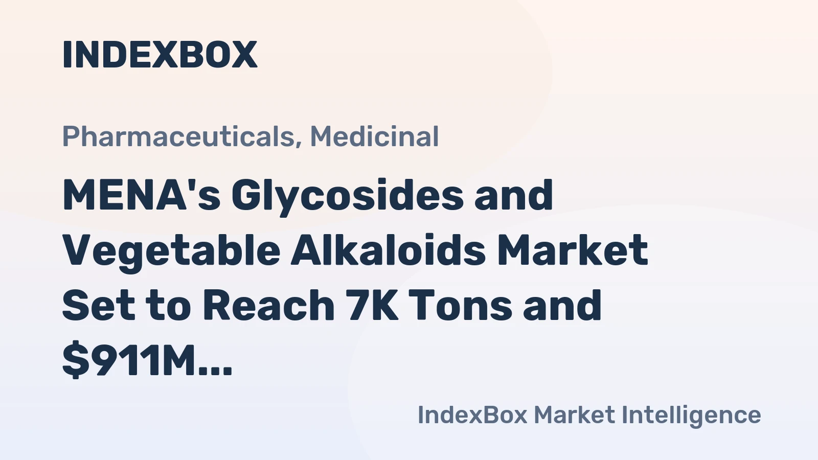MENA's Glycosides and Vegetable Alkaloids Market Set to Reach 7K Tons and $911M by 2035