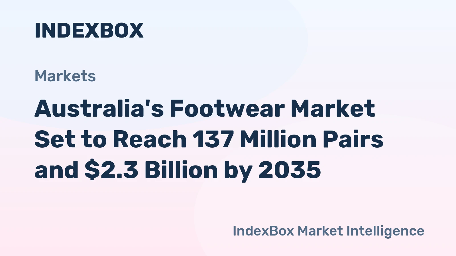 Australia's Footwear Market Set to Reach 137 Million Pairs and $2.3 Billion by 2035