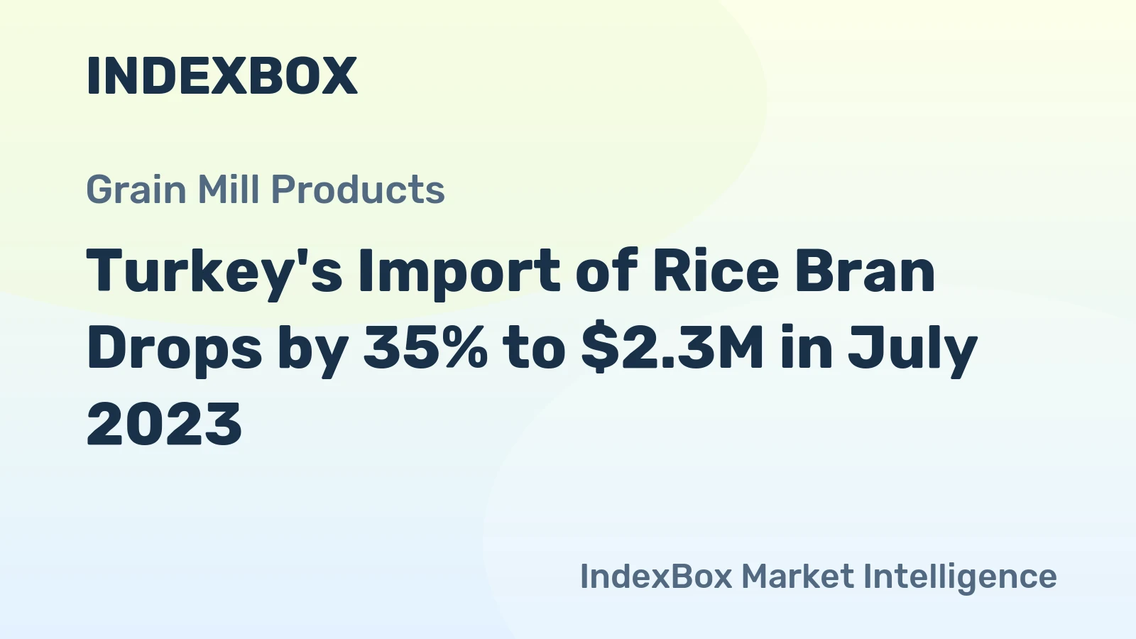 Turkey's Import of Rice Bran Drops by 35% to $2.3M in July 2023