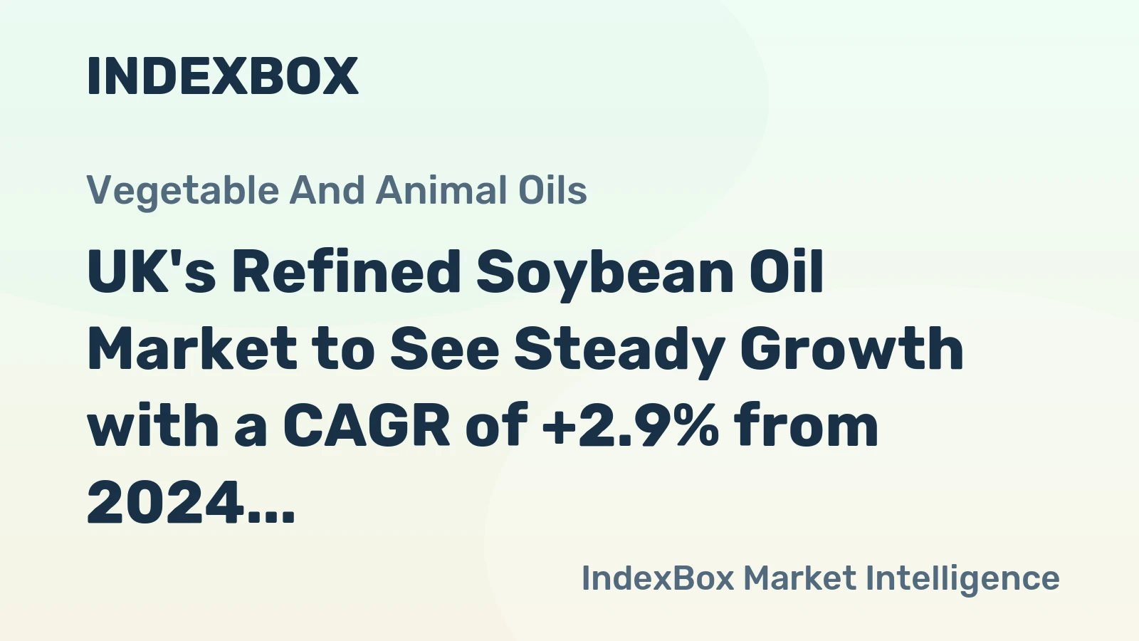 UK's Refined Soybean Oil Market to See Steady Growth with a CAGR of +2.9% from 2024 to 2035