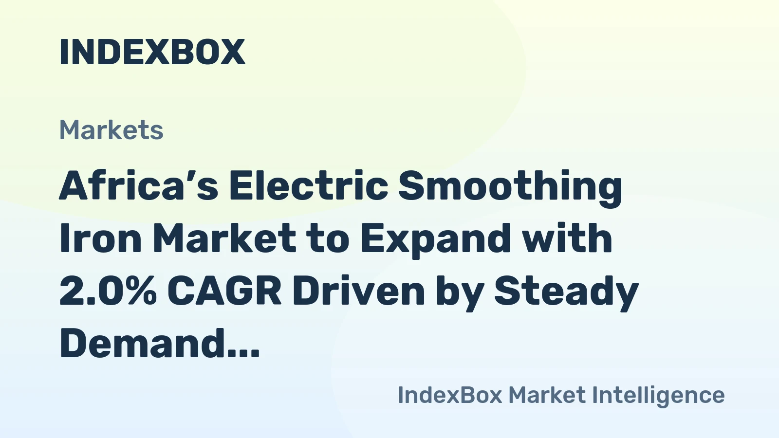 Africa’s Electric Smoothing Iron Market to Expand with 2.0% CAGR Driven by Steady Demand