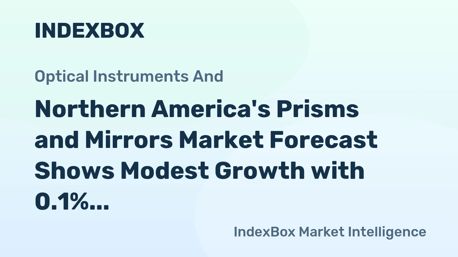 Northern America's Prisms and Mirrors Market Forecast Shows Modest Growth with 0.1% Volume CAGR