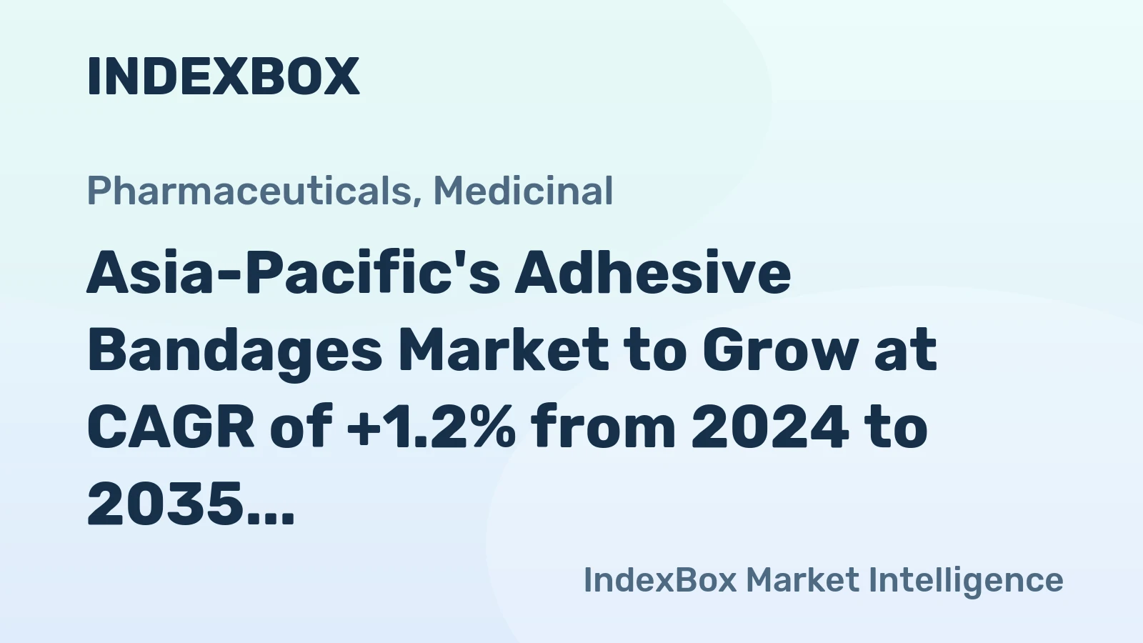Asia-Pacific's Adhesive Bandages Market to Grow at CAGR of +1.2% from 2024 to 2035, Reaching 513K Tons