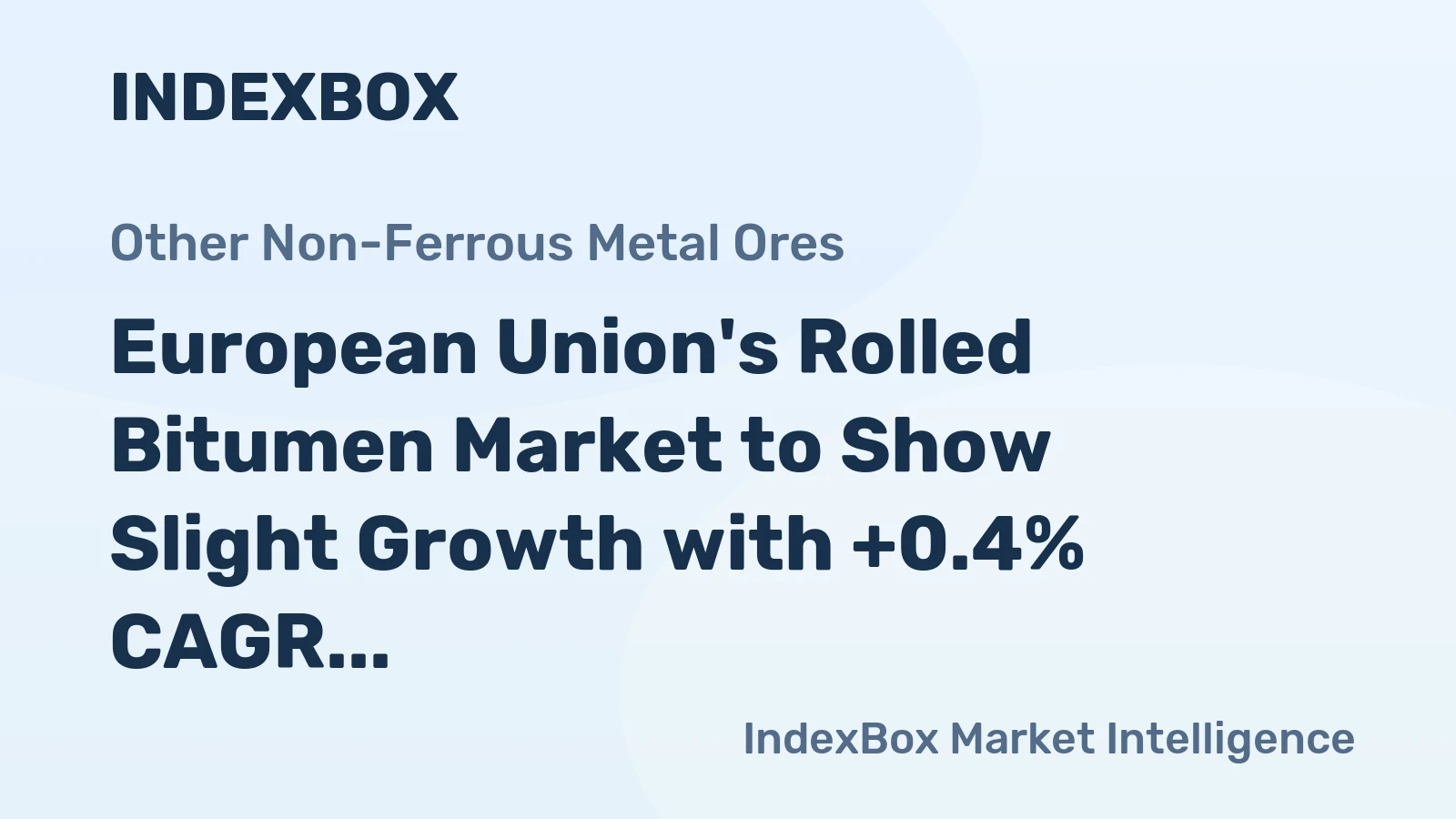 European Union's Rolled Bitumen Market to Show Slight Growth with +0.4% CAGR Over Next Decade