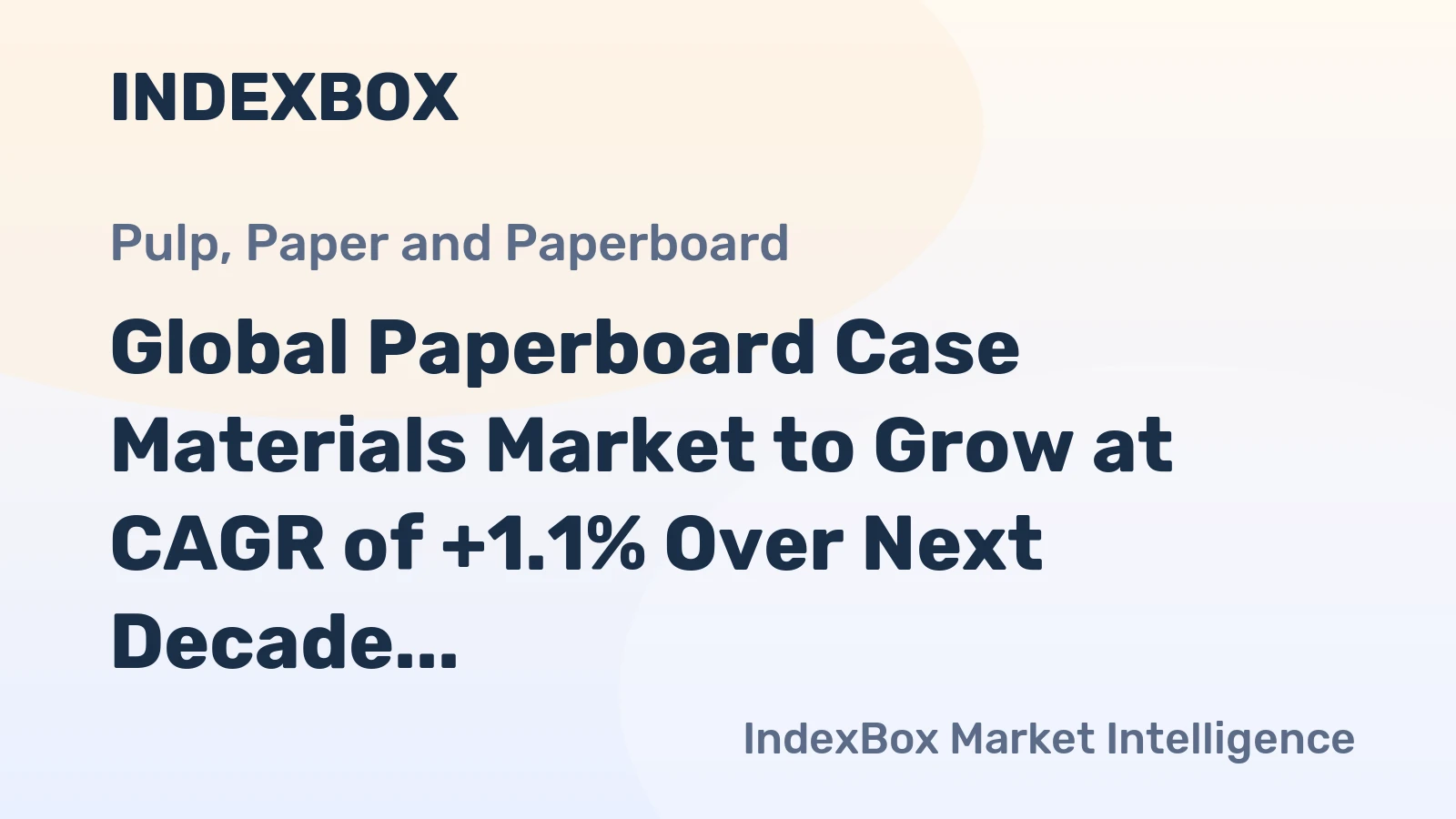 Global Paperboard Case Materials Market to Grow at CAGR of +1.1% Over Next Decade, Reaching $144.1B by 2035
