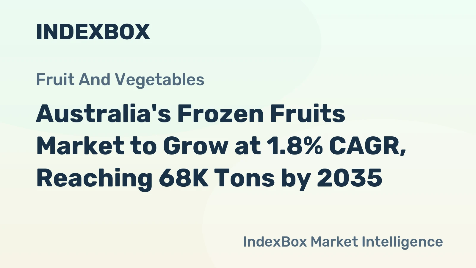 Australia's Frozen Fruits Market to Grow at 1.8% CAGR, Reaching 68K Tons by 2035