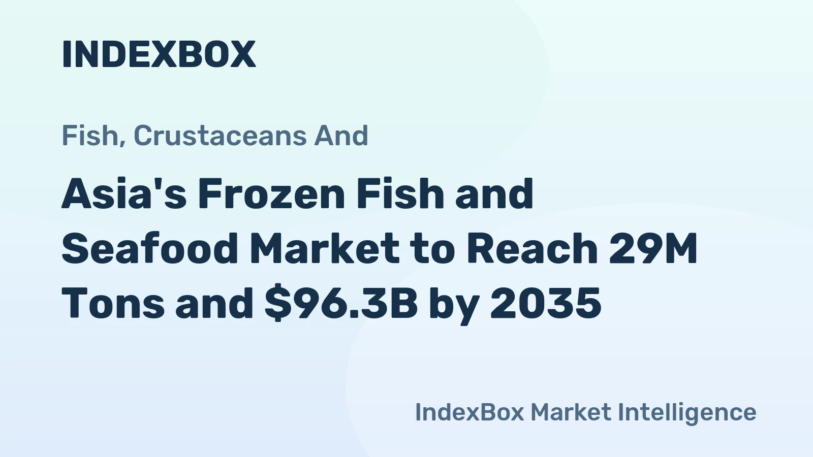 Asia's Frozen Fish and Seafood Market to Reach 29M Tons and $96.3B by 2035