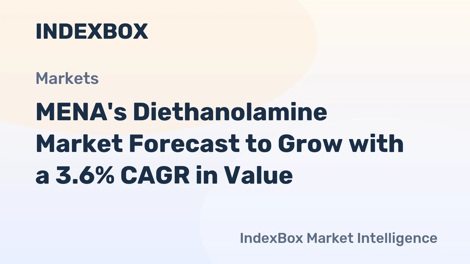 MENA's Diethanolamine Market Forecast to Grow with a 3.6% CAGR in Value