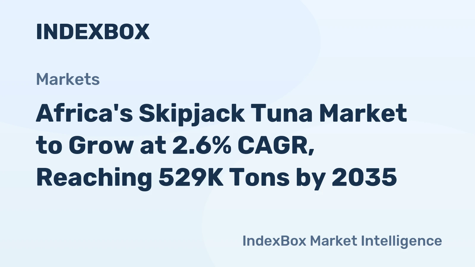 Africa's Skipjack Tuna Market to Grow at 2.6% CAGR, Reaching 529K Tons by 2035