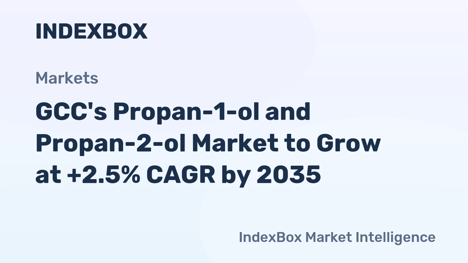 GCC's Propan-1-ol and Propan-2-ol Market to Grow at +2.5% CAGR by 2035