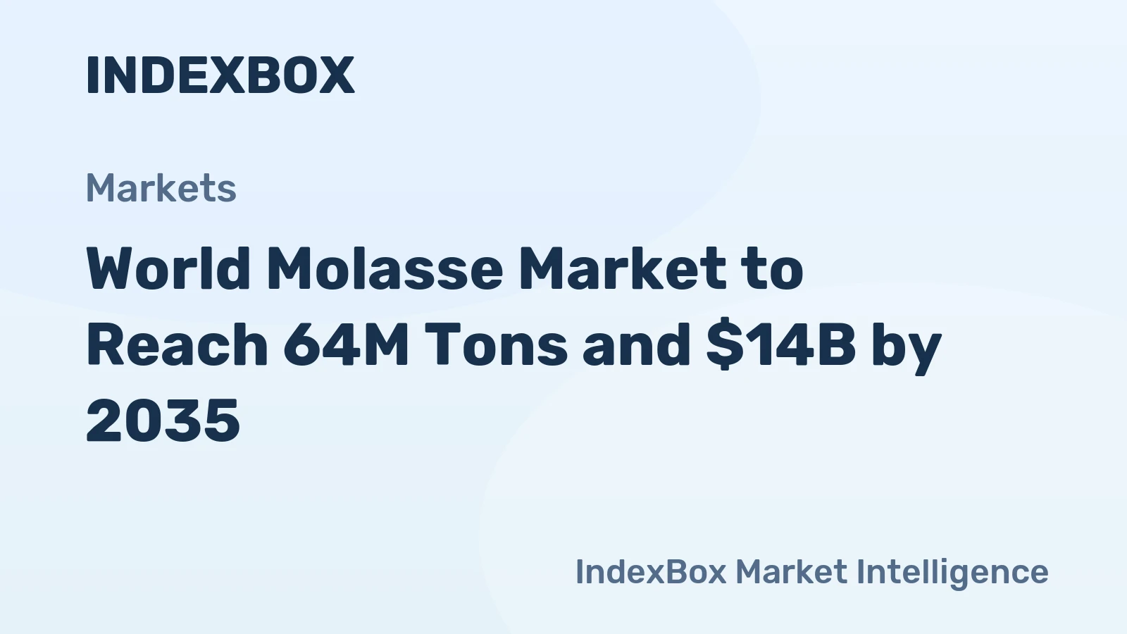 World Molasse Market to Reach 64M Tons and $14B by 2035