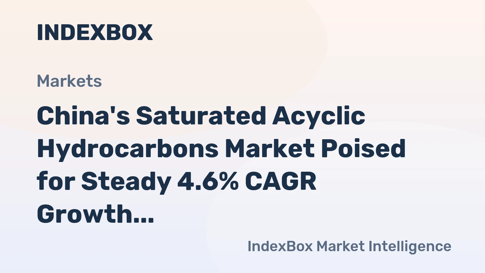 China's Saturated Acyclic Hydrocarbons Market Poised for Steady 4.6% CAGR Growth Through 2035