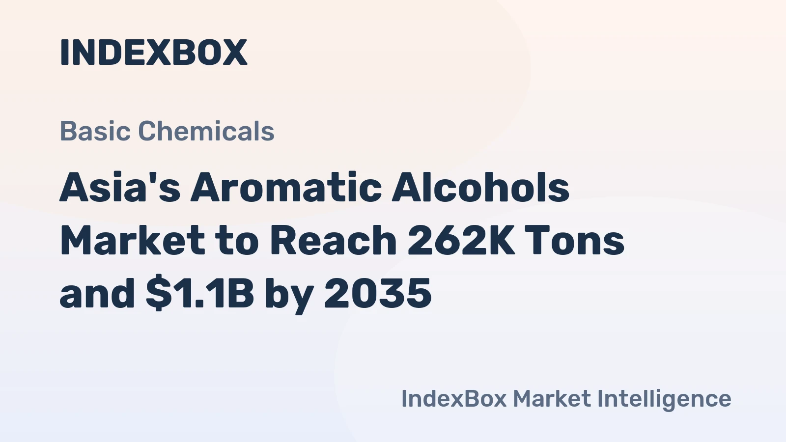 Asia's Aromatic Alcohols Market to Reach 262K Tons and $1.1B by 2035