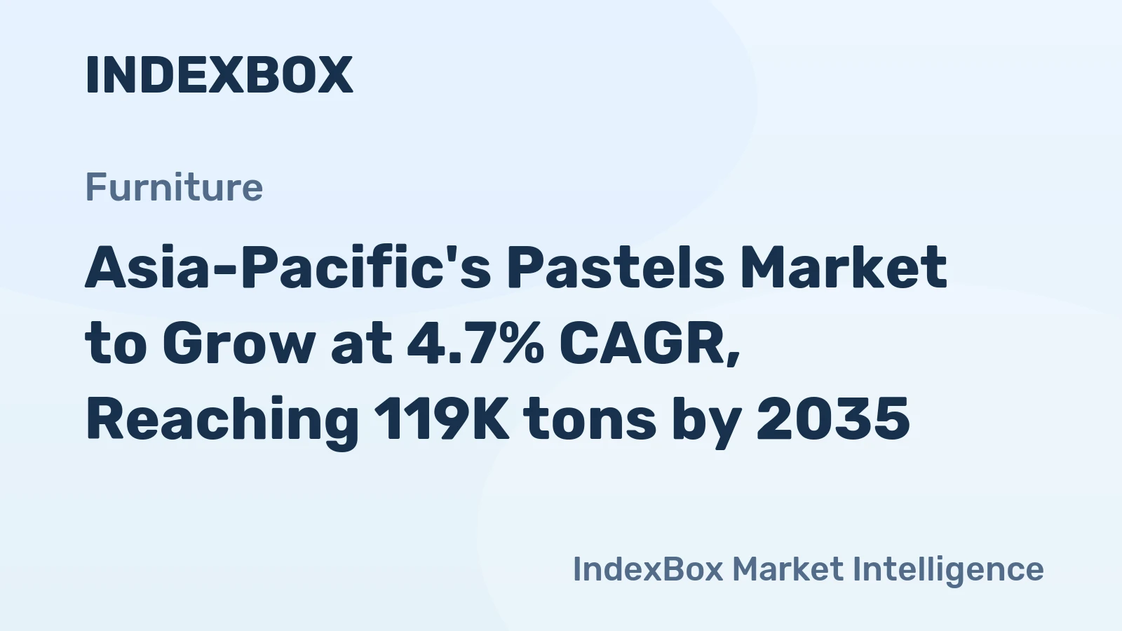 Asia-Pacific's Pastels Market to Grow at 4.7% CAGR, Reaching 119K tons by 2035