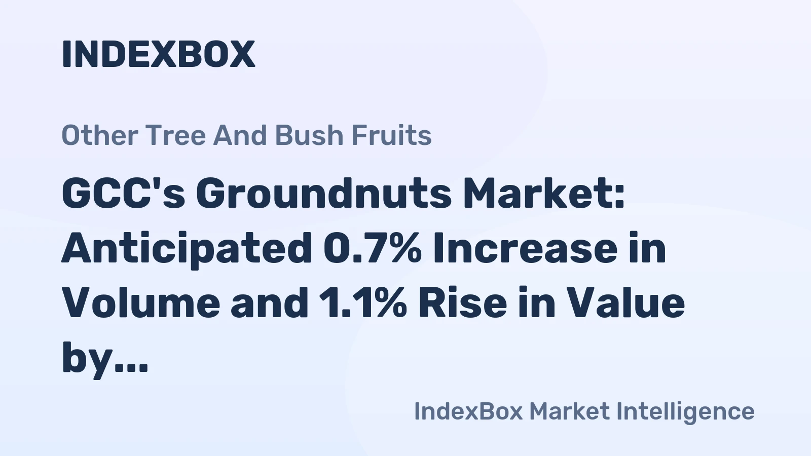 GCC's Groundnuts Market: Anticipated 0.7% Increase in Volume and 1.1% Rise in Value by 2035