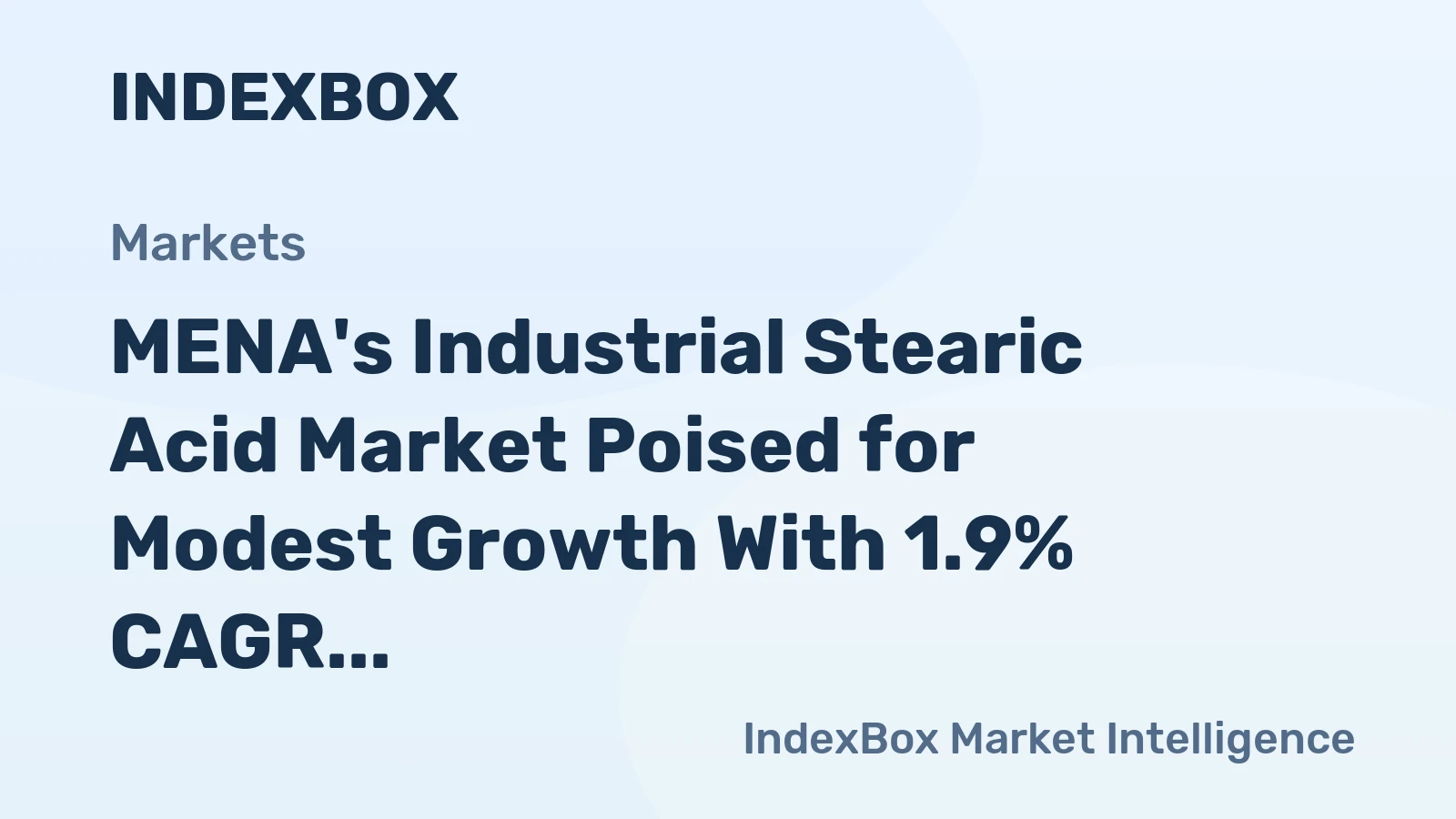 MENA's Industrial Stearic Acid Market Poised for Modest Growth With 1.9% CAGR Through 2035