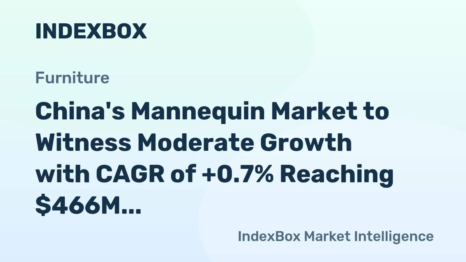 China's Mannequin Market to Witness Moderate Growth with CAGR of +0.7% Reaching $466M by 2035