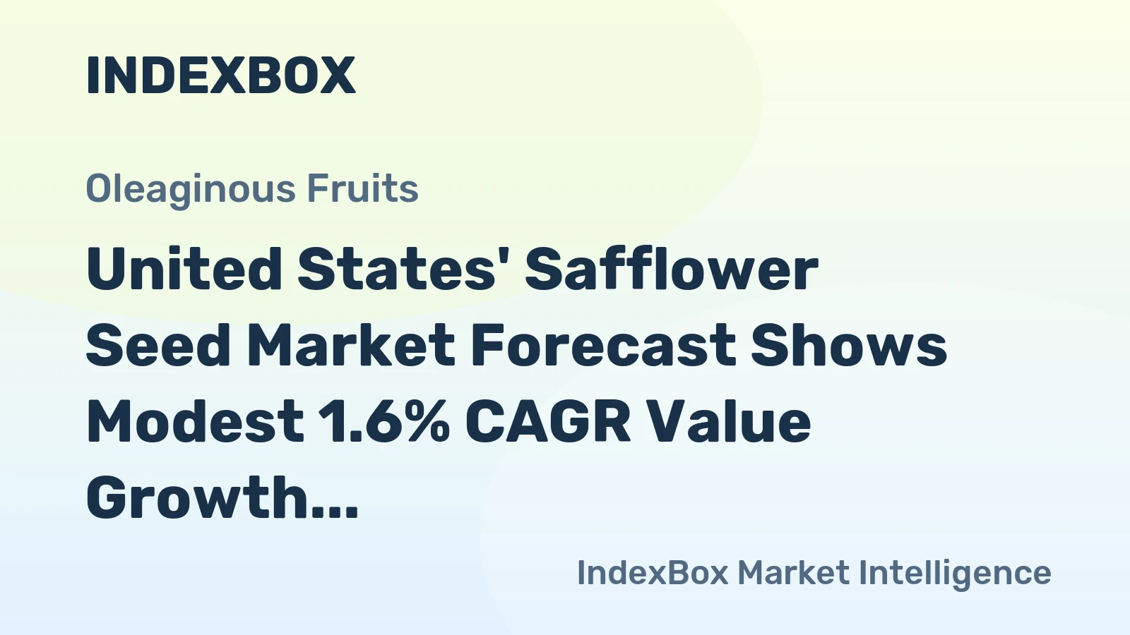 United States' Safflower Seed Market Forecast Shows Modest 1.6% CAGR Value Growth Amid Shifting Trade Flows