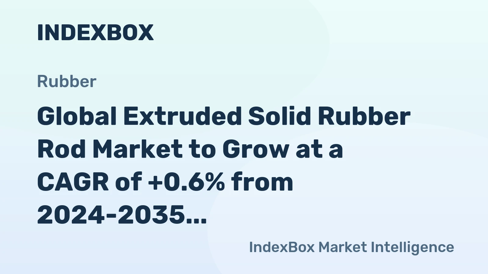 Global Extruded Solid Rubber Rod Market to Grow at a CAGR of +0.6% from 2024-2035, Reaching 1.1M Tons