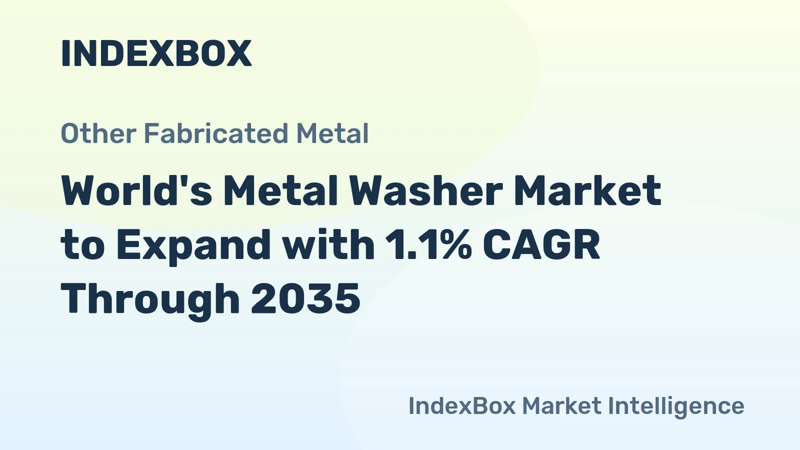World's Metal Washer Market to Expand with 1.1% CAGR Through 2035