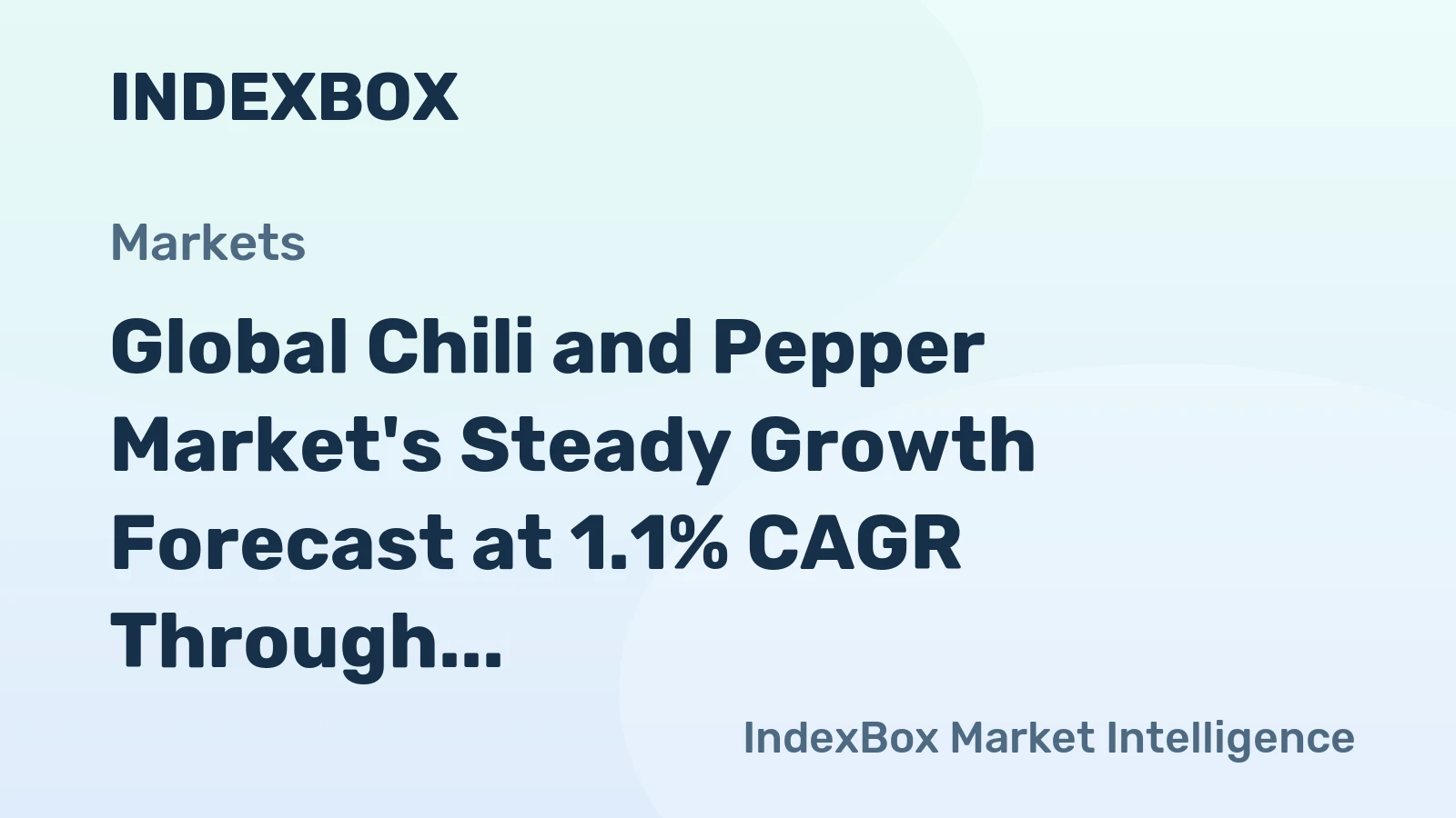 Global Chili and Pepper Market's Steady Growth Forecast at 1.1% CAGR Through 2035