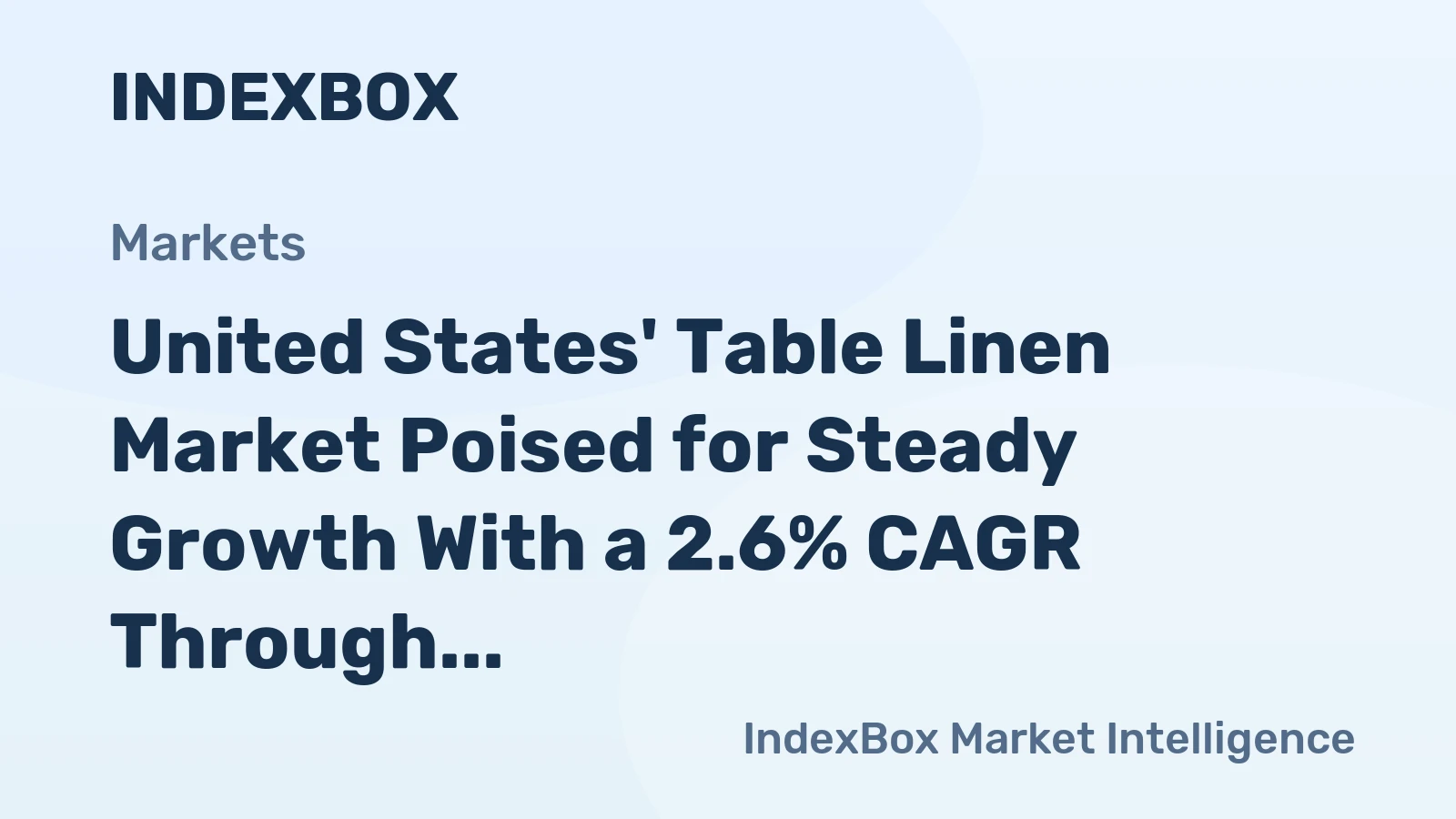 United States' Table Linen Market Poised for Steady Growth With a 2.6% CAGR Through 2035