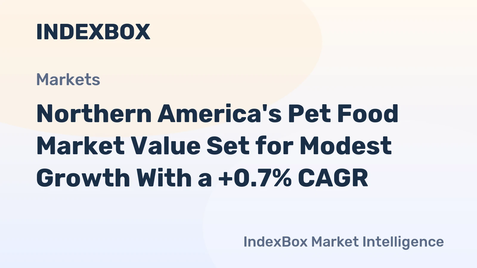 Northern America's Pet Food Market Value Set for Modest Growth With a +0.7% CAGR