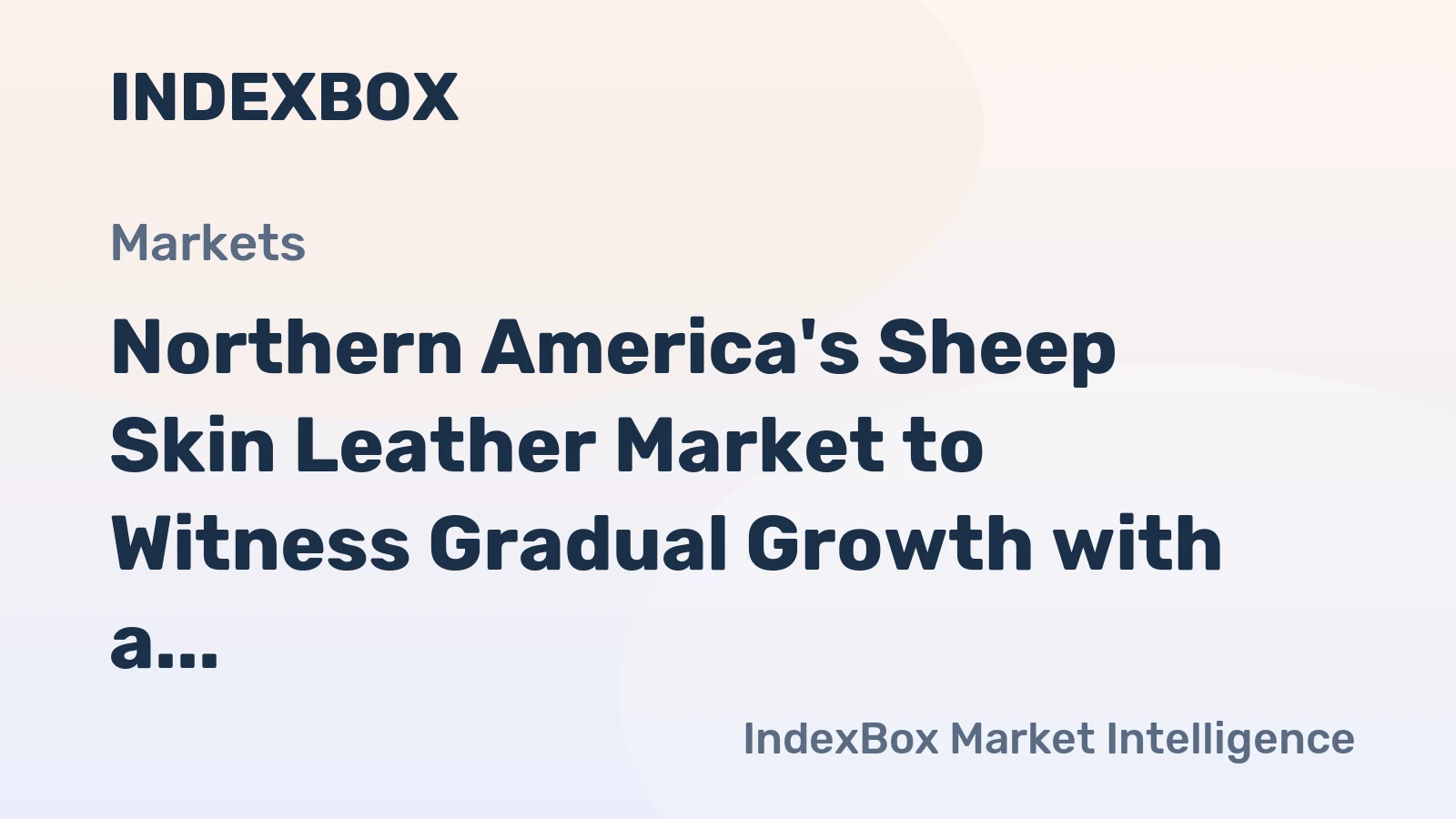 Northern America's Sheep Skin Leather Market to Witness Gradual Growth with a CAGR of +0.8% from 2024 to 2035, Reaching $23.6B by 2035