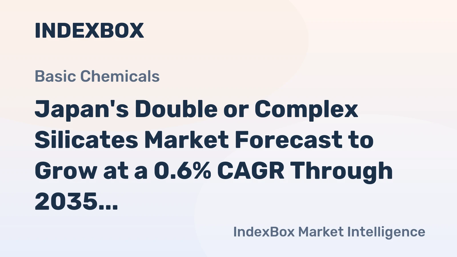 Japan's Double or Complex Silicates Market Forecast to Grow at a 0.6% CAGR Through 2035