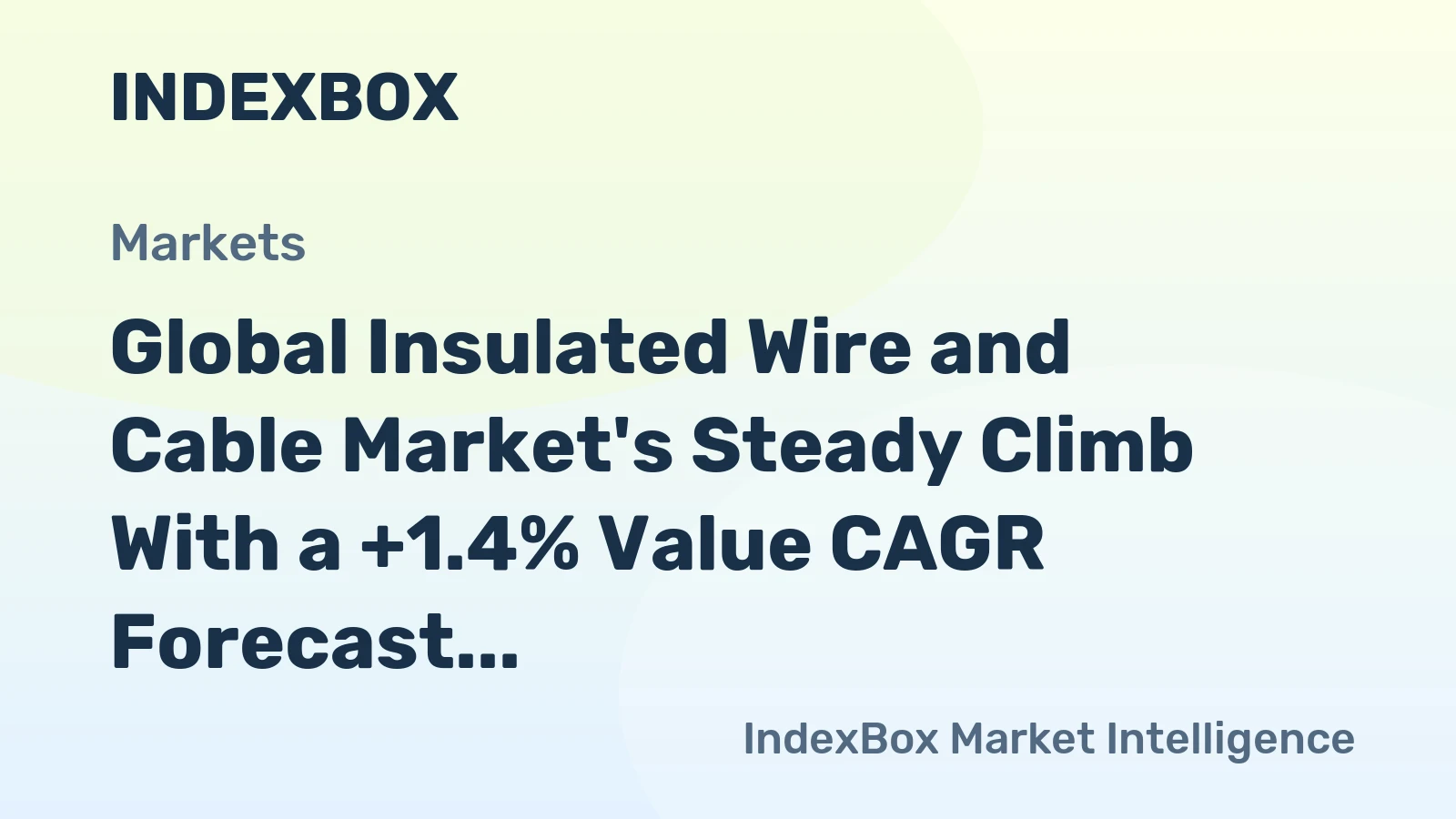 Global Insulated Wire and Cable Market's Steady Climb With a +1.4% Value CAGR Forecast to 2035