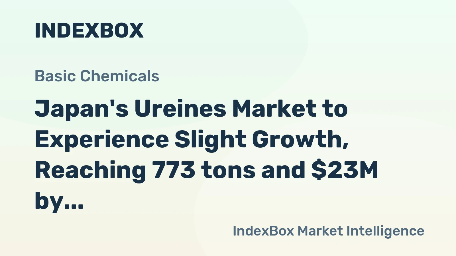 Japan's Ureines Market to Experience Slight Growth, Reaching 773 tons and $23M by 2035