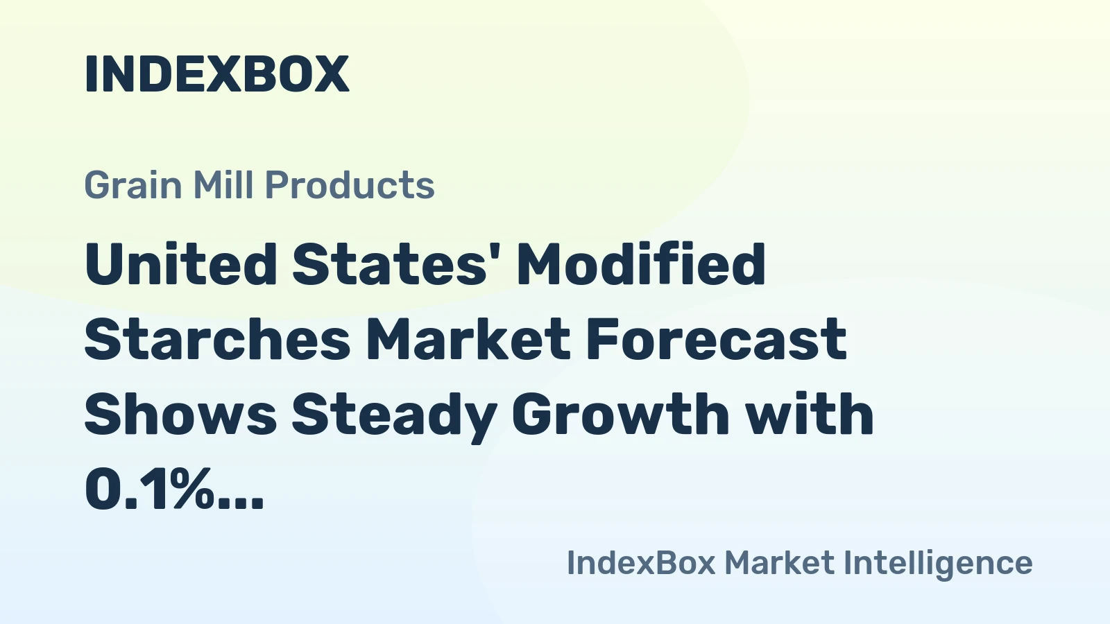 United States' Modified Starches Market Forecast Shows Steady Growth with 0.1% Volume CAGR Through 2035