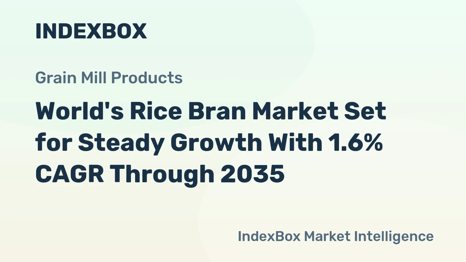 World's Rice Bran Market Set for Steady Growth With 1.6% CAGR Through 2035