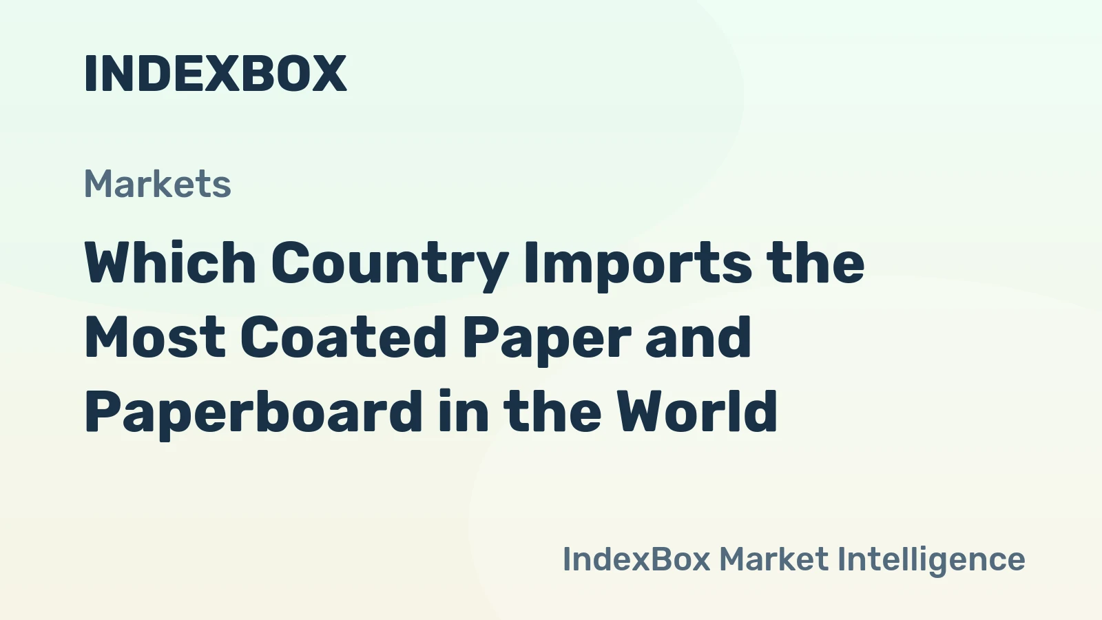 Which Country Imports the Most Coated Paper and Paperboard in the World?