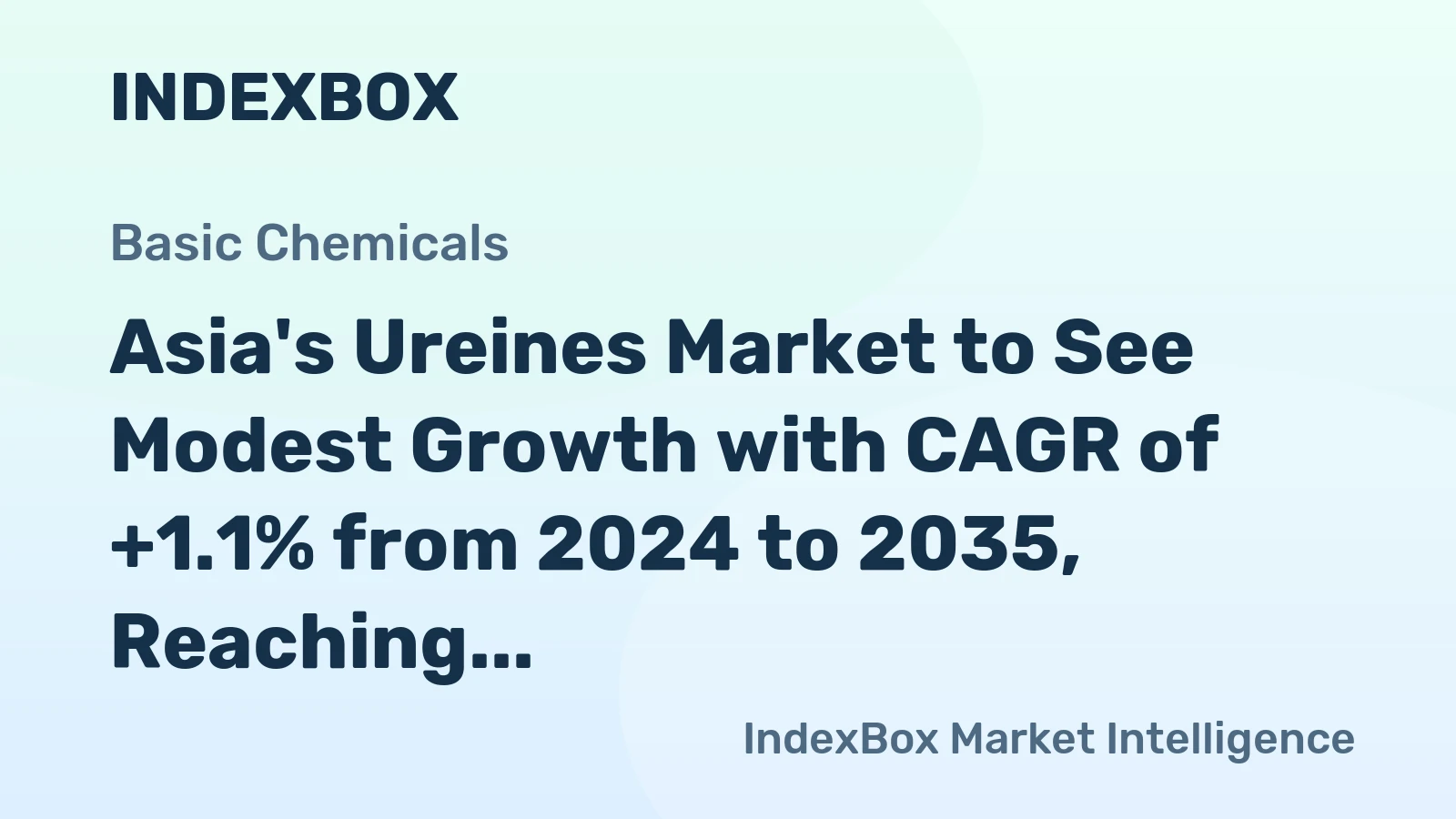 Asia's Ureines Market to See Modest Growth with CAGR of +1.1% from 2024 to 2035, Reaching $142M Value
