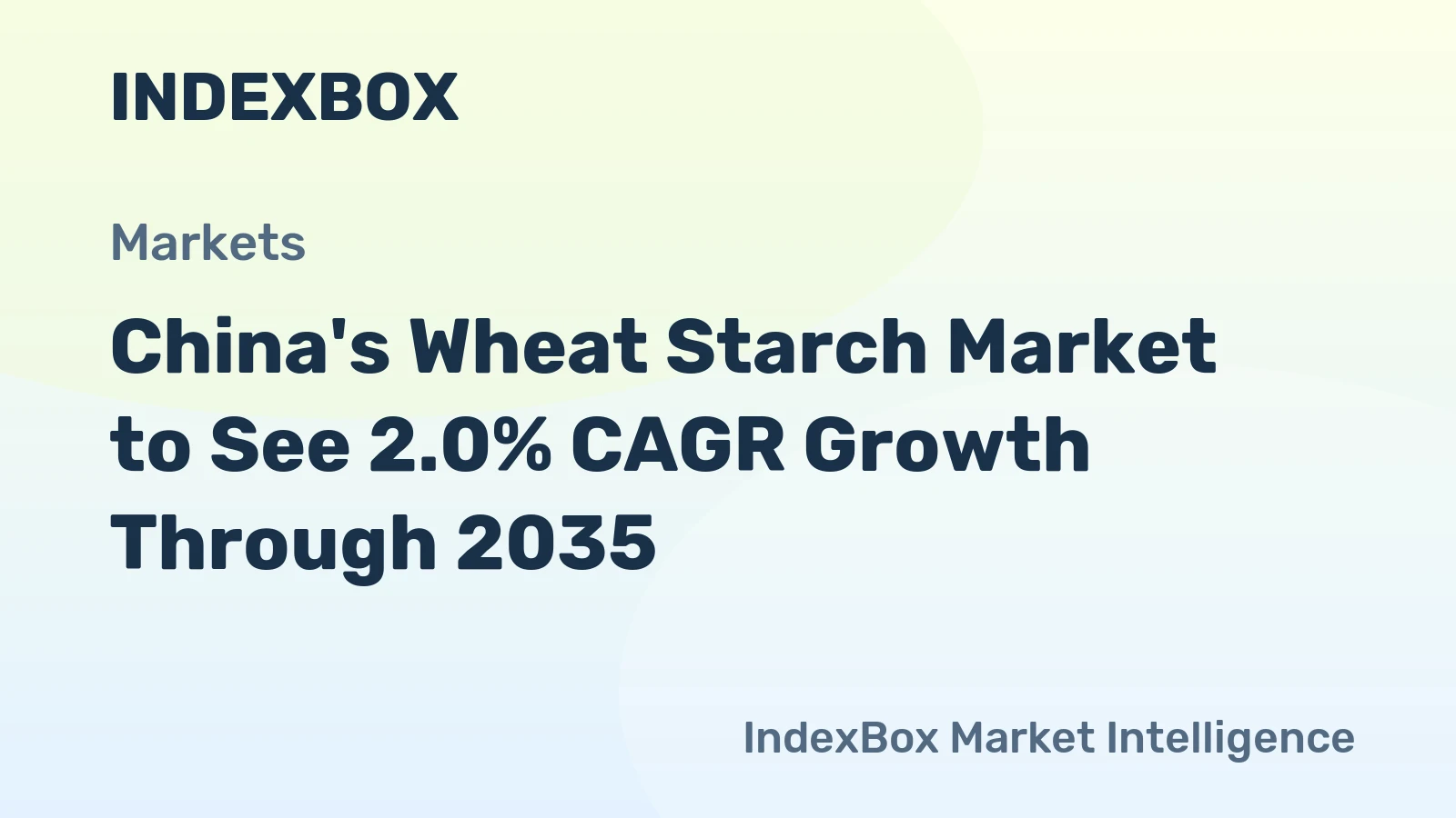 China's Wheat Starch Market to See 2.0% CAGR Growth Through 2035