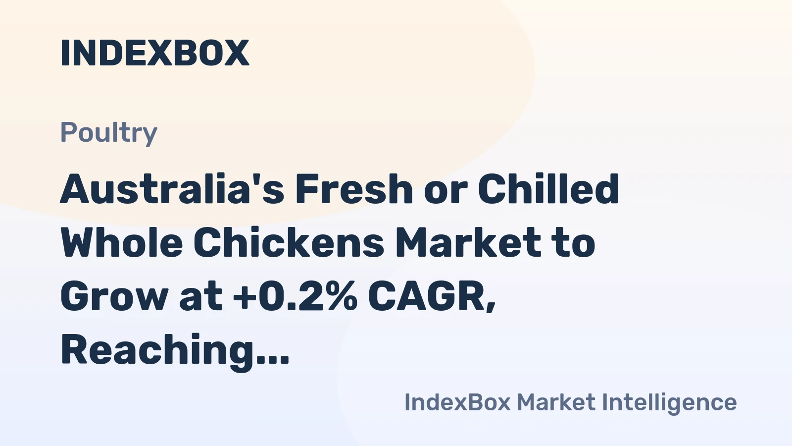 Australia's Fresh or Chilled Whole Chickens Market to Grow at +0.2% CAGR, Reaching 295K Tons by 2035