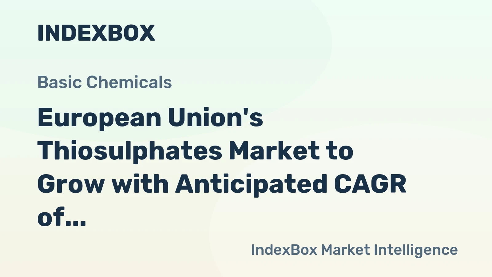 European Union's Thiosulphates Market to Grow with Anticipated CAGR of +0.6% from 2024 to 2035