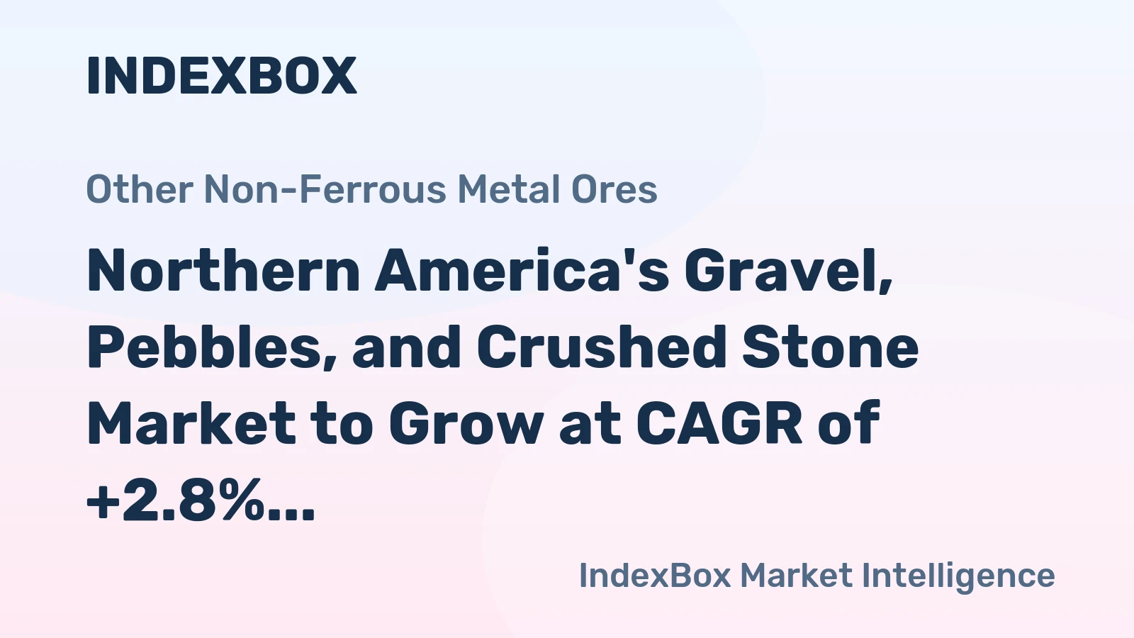 Northern America's Gravel, Pebbles, and Crushed Stone Market to Grow at CAGR of +2.8% from 2024 to 2035